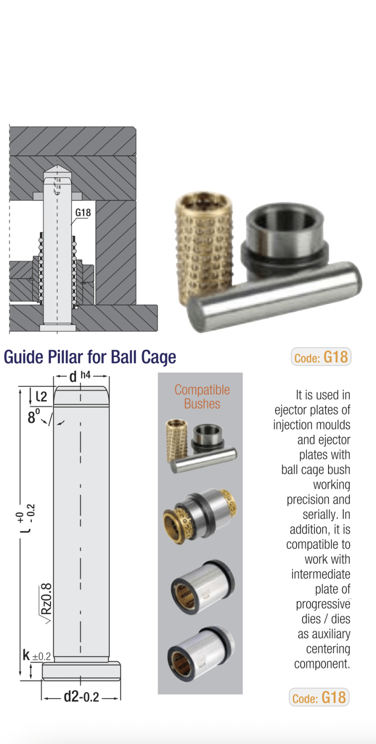 Guide Pillar for Ball Cage G18 - m-d-s.co.za